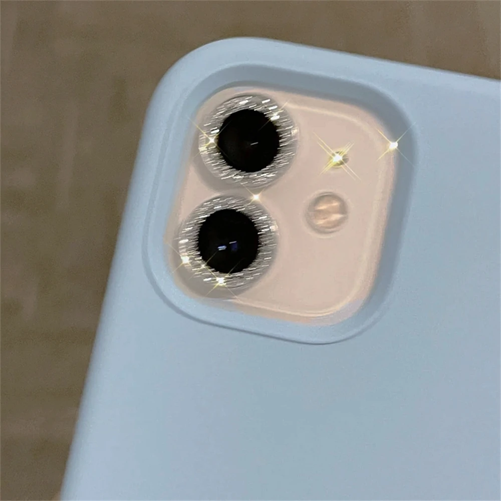 INS Cute Luxury Glitter Diamond Lens Protective Film For iPhone 16 Pro ...