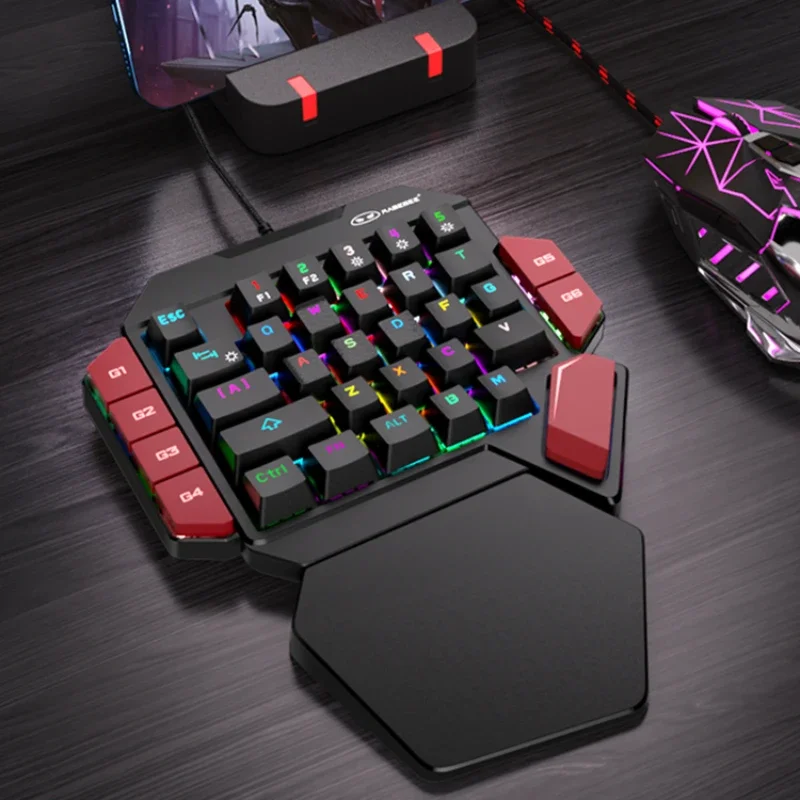 MiFuny-Professional-FPS-Gaming-Wired-Mechanical-One-Handed-Keyboard-and ...