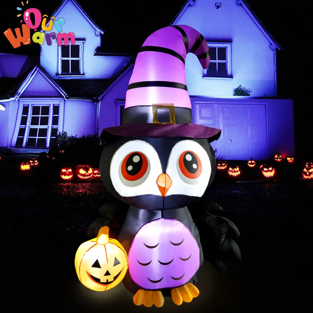 OurWarm-2023-New-Owl-Halloween-Inflatable-Decoration-6-FT-Tall-Outdoor ...
