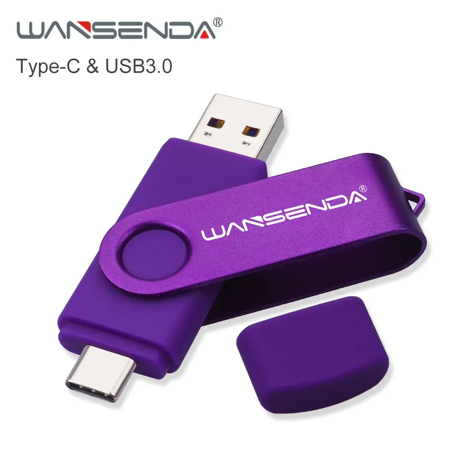 WANSENDA Memoria USB con salida USB 3.0 y tipo C, flash drive 2 en 1 de ...
