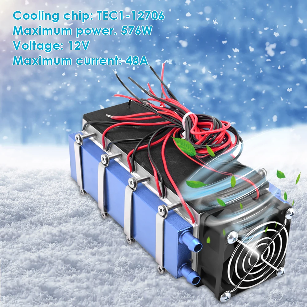 12V 144/288/576W 8 Chip DIY Thermoelectric Cooler Refrigerators TEC1 ...
