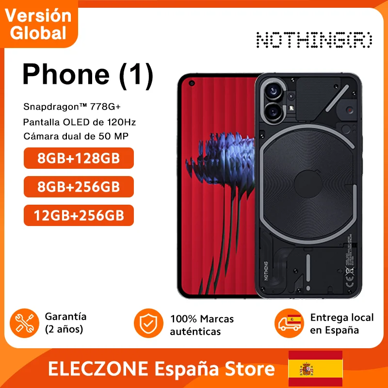 Versão Global Nada Telefone 1 5G Smartphone Snapdragon 778G + 6.55 ...