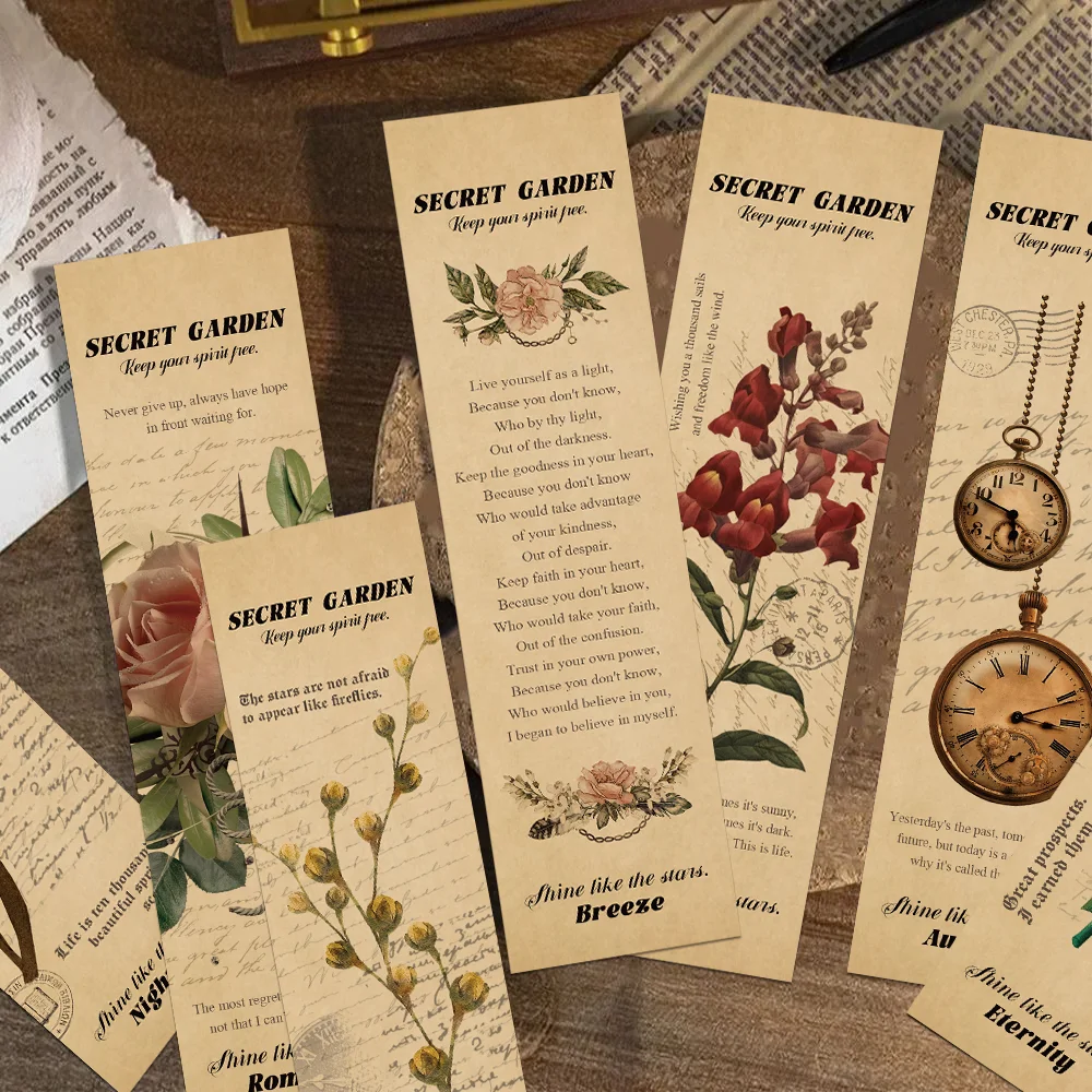 30pcs-retro-nostalgic-bookmarks-reading-pages-books-marking-students ...