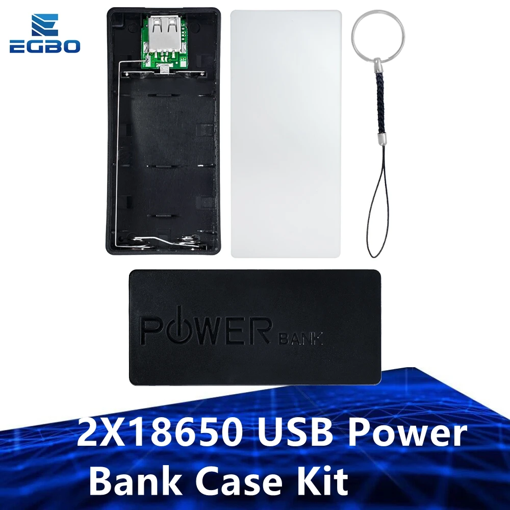 2X18650 USB Power Bank Case Kit 18650 Battery Charger DIY Box Shell Kit ...