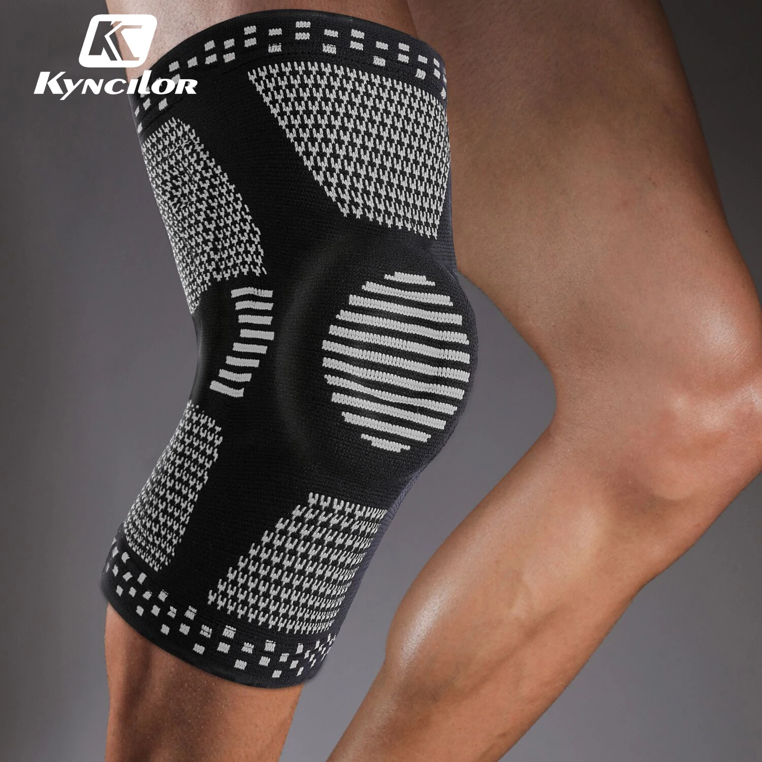 Kyncilor-Sports-Compression-Kneepad-Pressurized-Elastic-Spring-Knee ...