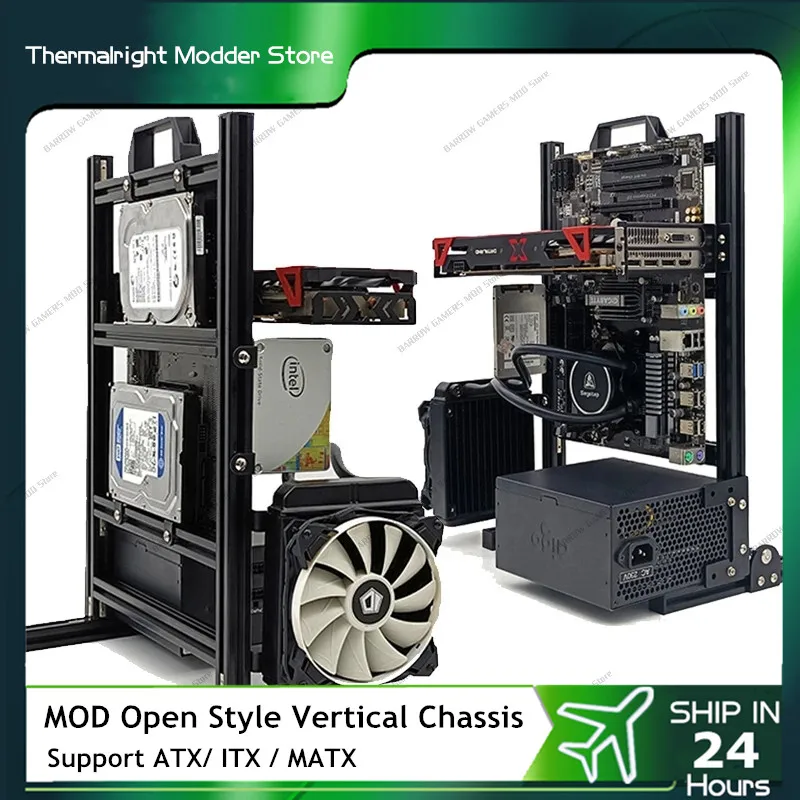 Open-Frame-Rack-Alum-nio-Gamers-Gabinete-ITX-MATX-ATX-MOD-Desktop-PC ...