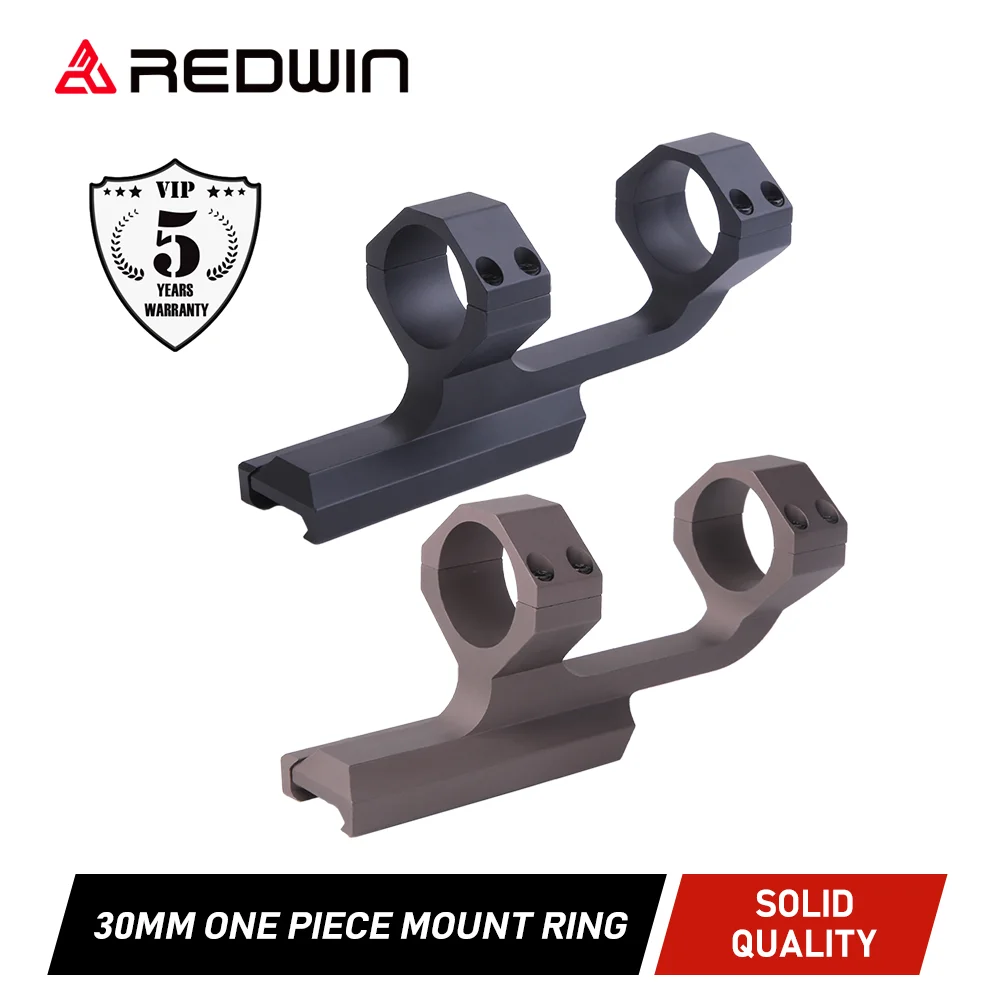 Red Win 30mm High Profile One Piece 0 MOA Mount Rings Fit Picatinny ...