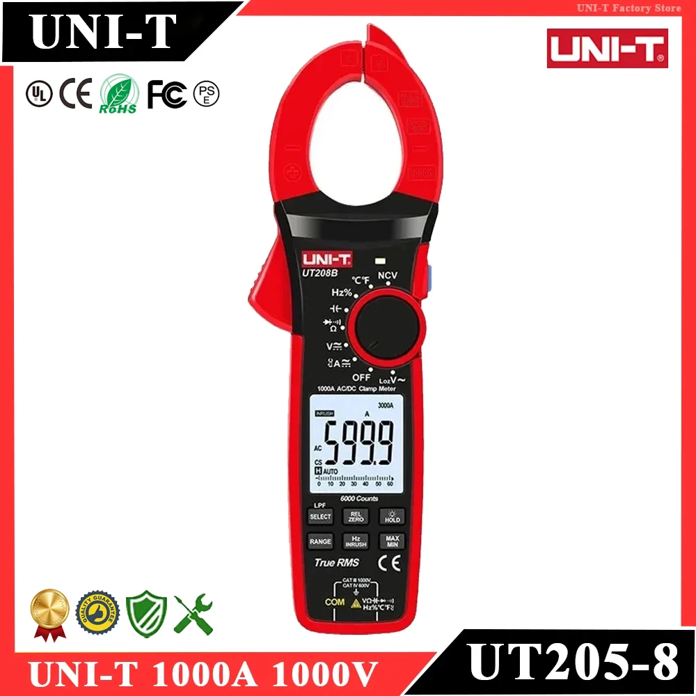 UNI-T-Digital-Clamp-Meter-UT205E-UT206B-UT207B-UT208B-UT208B-1000A ...