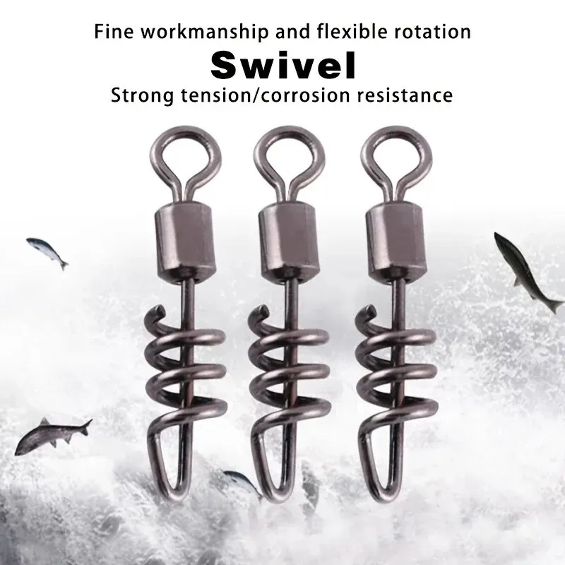 Goture 50pcs/lot Fishing Barrel Swivel Snaps High Strength Stainless ...