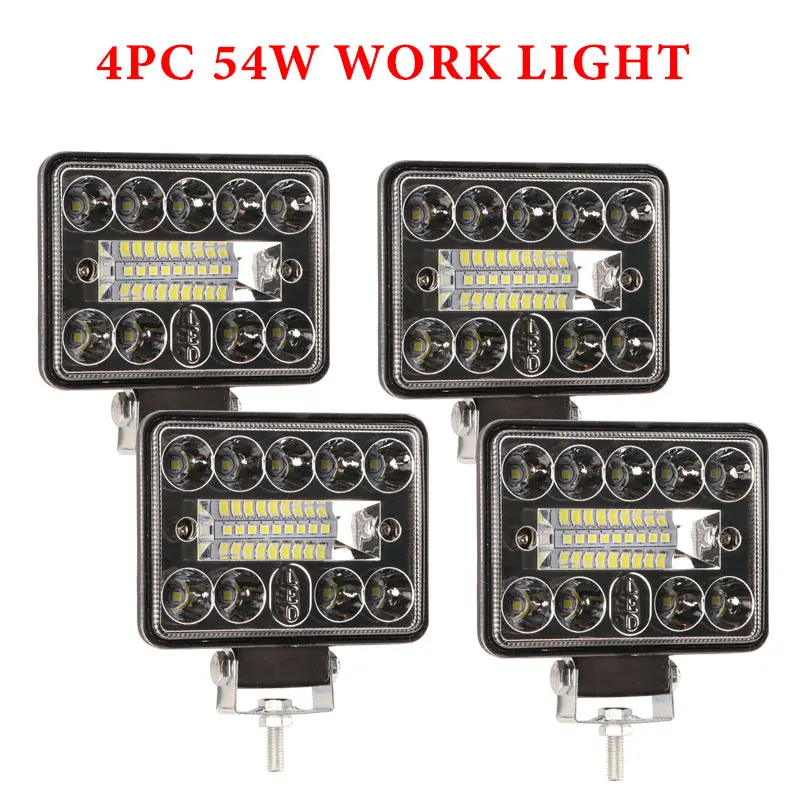 Car Led light bar Fog light Work Light 18LED Square Bright Super ...