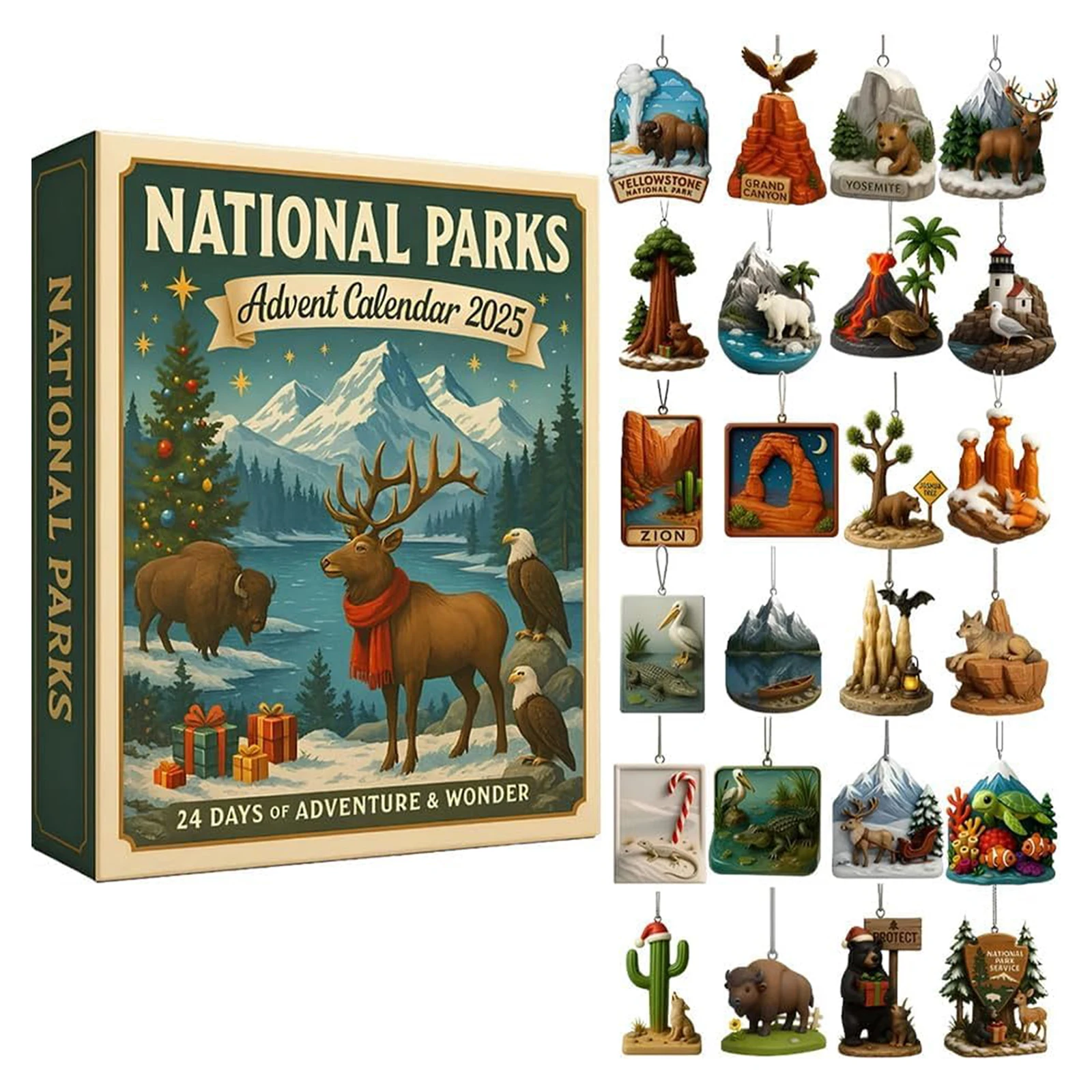 2025 National Parks Advent Calendar with 24 National Park Treasure ...