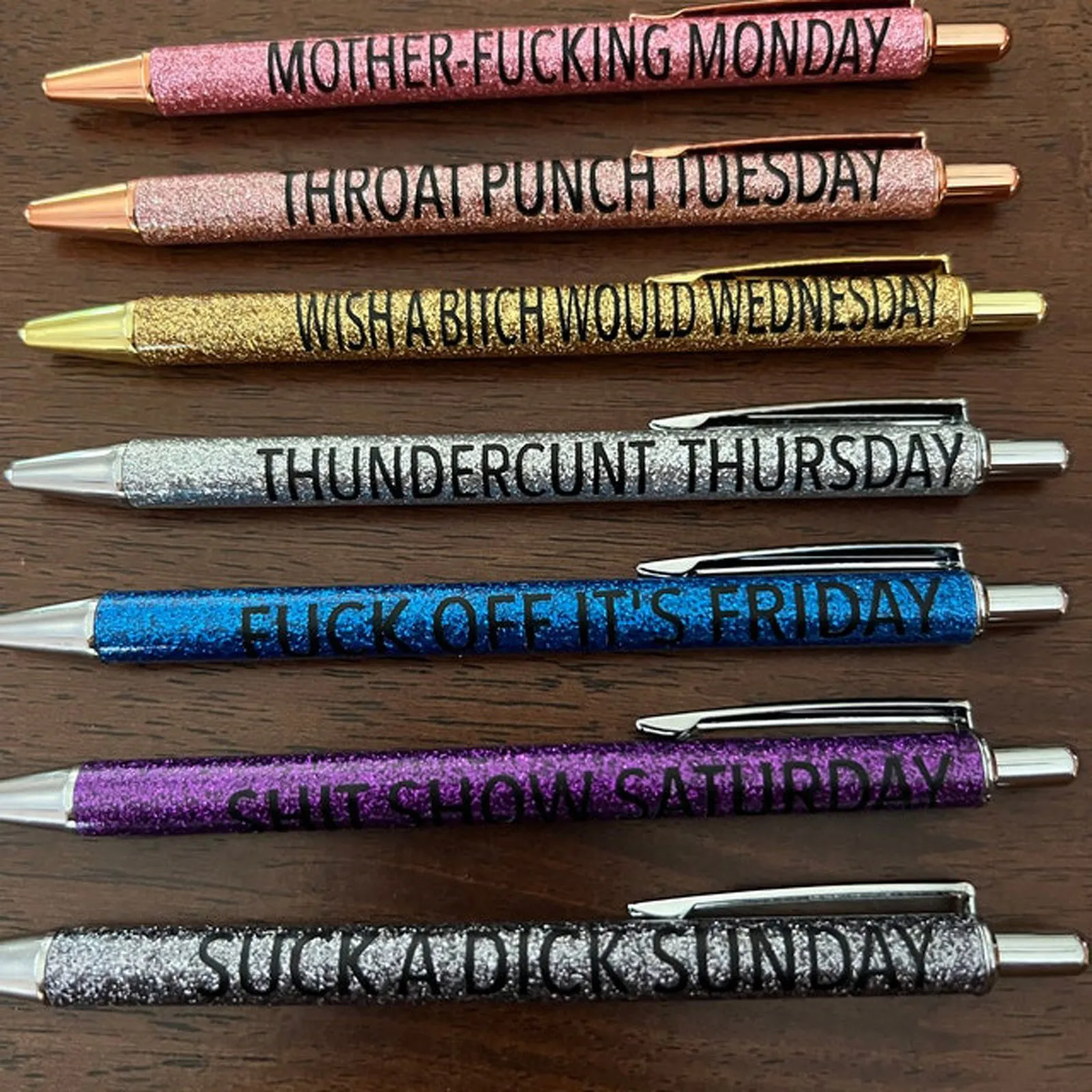Funny-7-Days-Of-The-Week-Pen-Describing-Mentality-Fun-Ballpoint-Pens ...