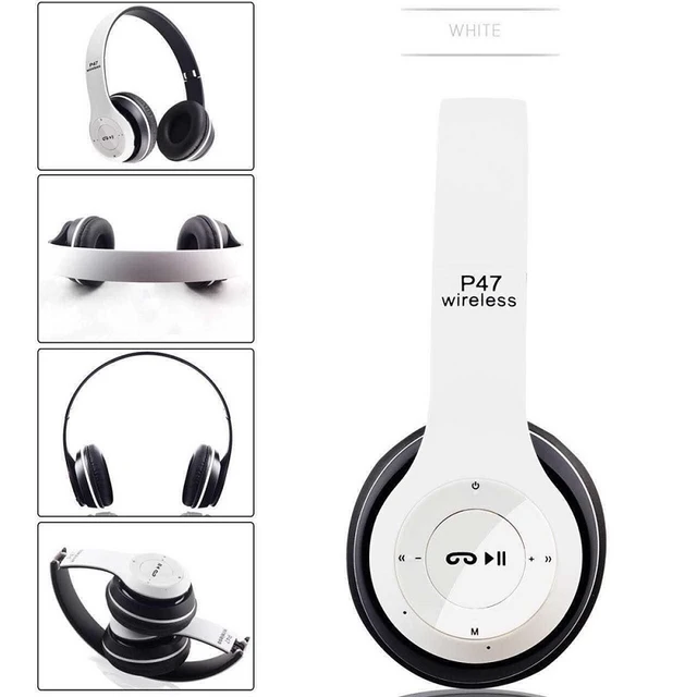 Auriculares inalámbricos P47 con Bluetooth, cascos plegables con ...