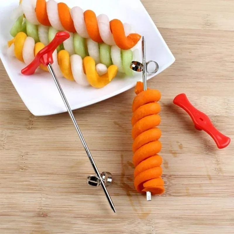 Creative Potato Slicer Rotary Tray Spiral Slicer Knife Handle Cut ...