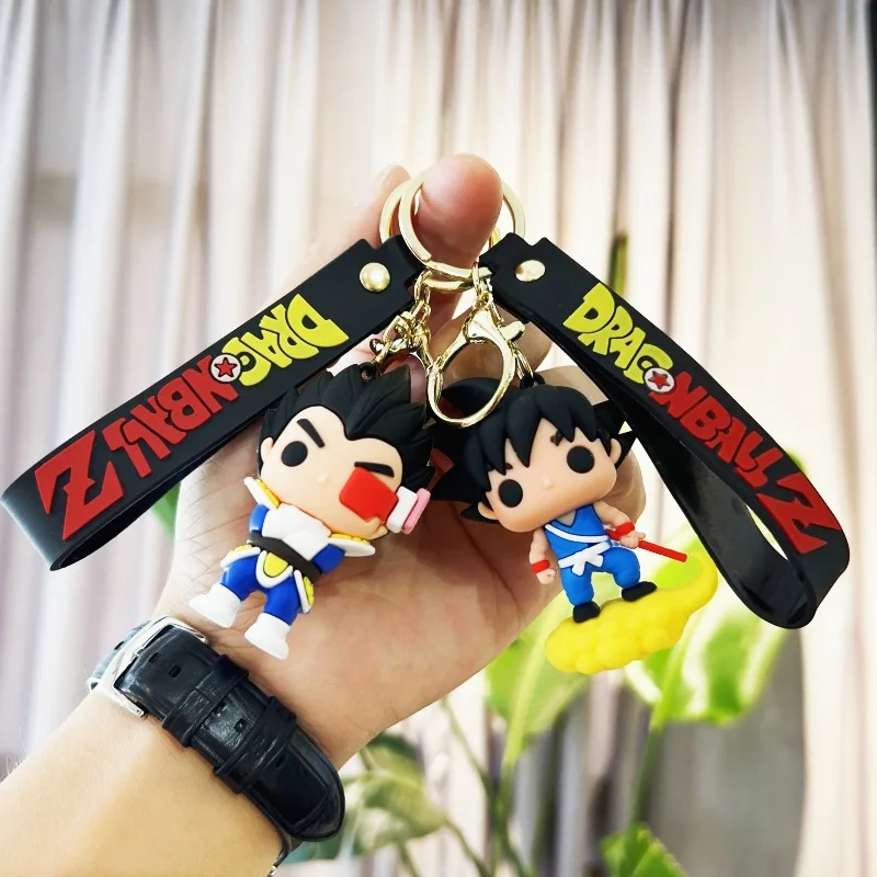 Dragon-Ball-Z-Keychain-Goku-Cartoon-Silicone-Doll-School-Bag-Key-Chain ...