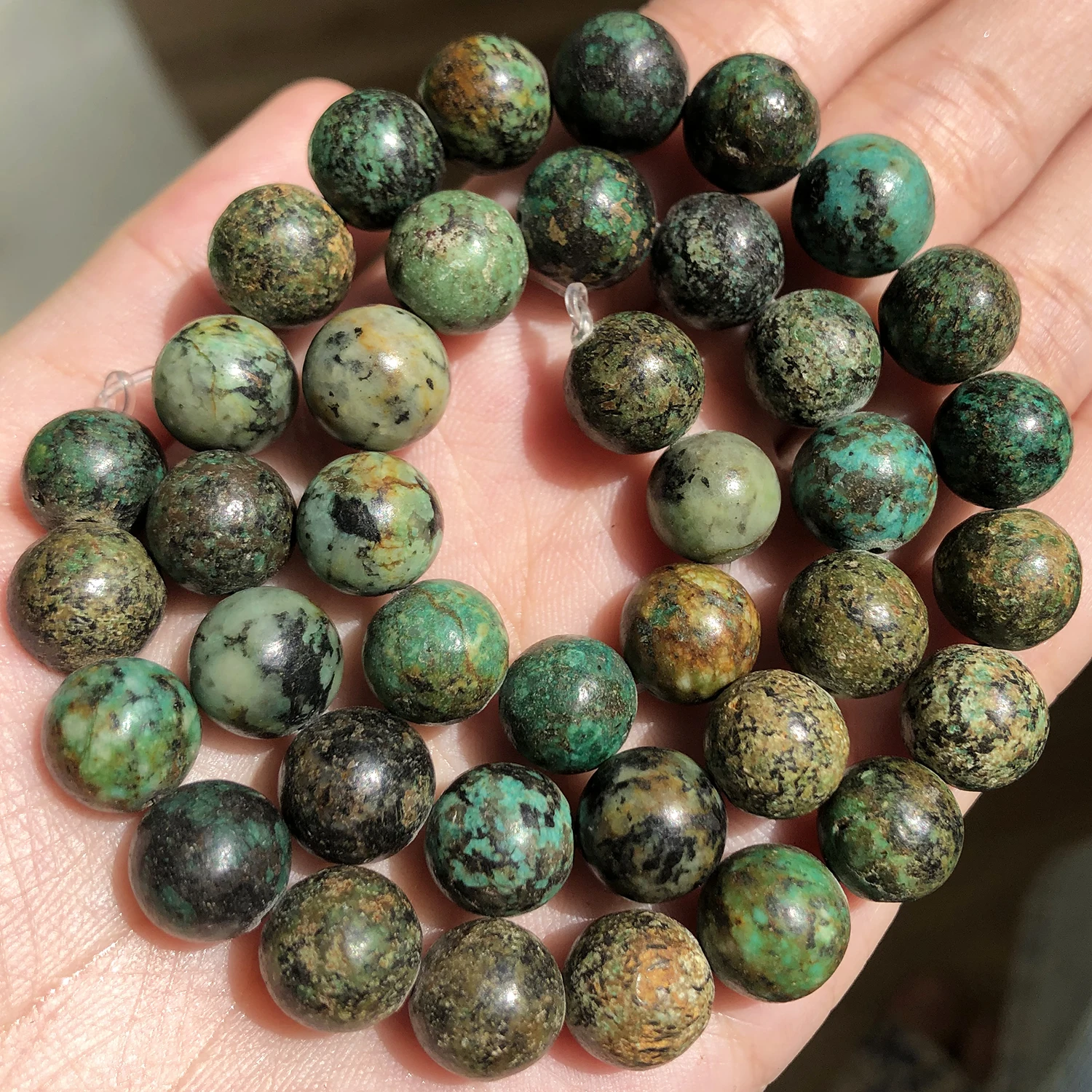 Natural-Stone-African-Turquoises-Round-Loose-Beads-15-2-3-4-6-8-10-12mm ...