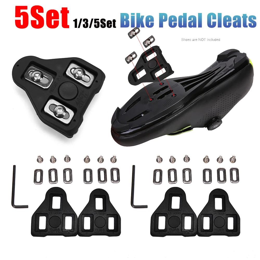 1-5Set-Pro-Bike-Pedal-Shoes-Cleats-Clip-Set-Universal-Bicycle-Self ...