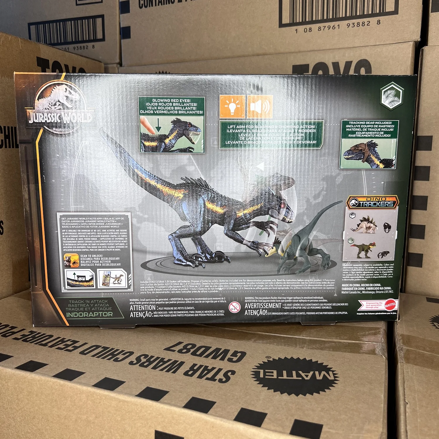 Jurassic World Track N Attack Indoraptor Dinosaur Figure with Tracking ...