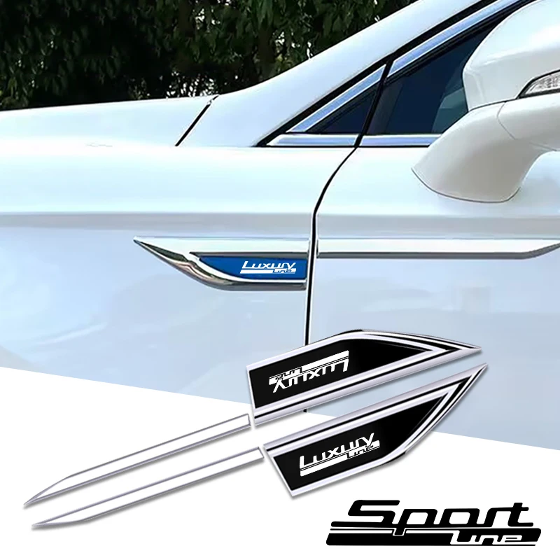 2pcs car accessory Side Doors Blade car stickers for bmw sportline ...