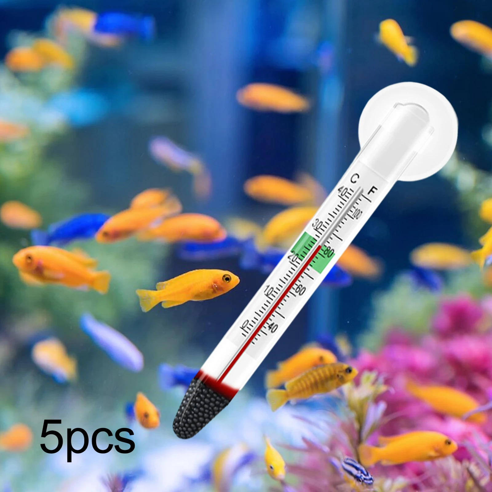 5x Floating Aquarium Thermometer Suspended Design Accurate Accessories ...