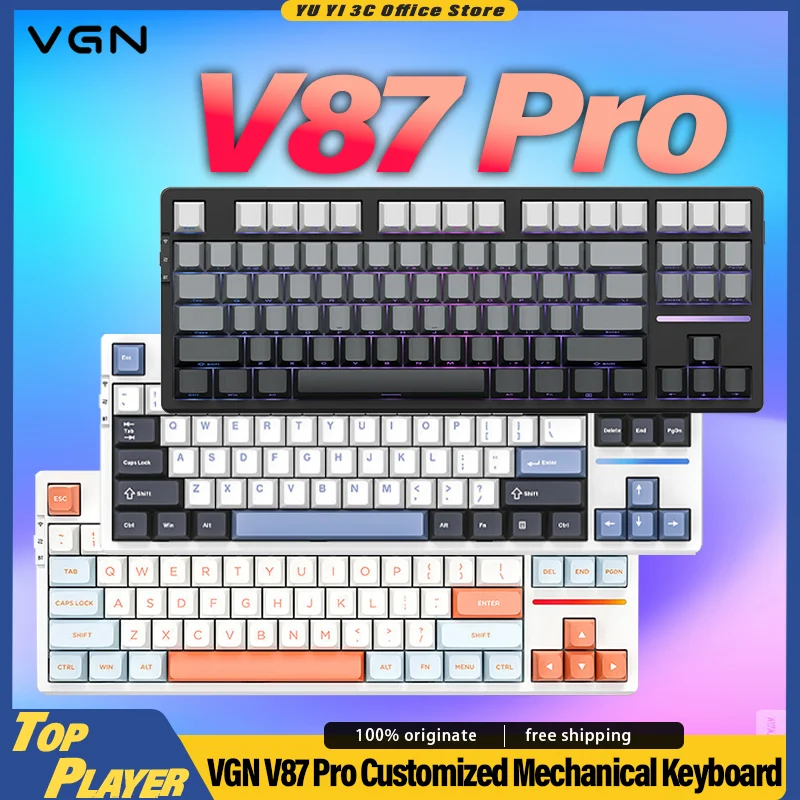 VGN-V87-Pro-Mechanical-Keyboard-Wireless-BT-2-4G-Three-Modes-Customized-Hot-Swappable-Dynamic ...