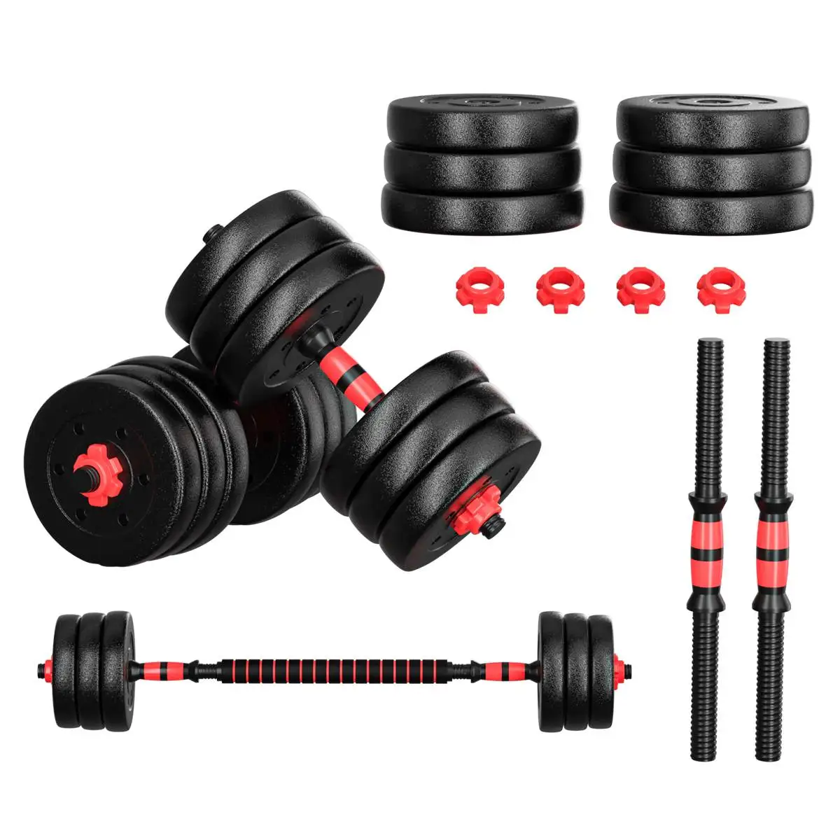 20Kgs Set Adjustable Weight Dumbbell/Barbell - FitMed