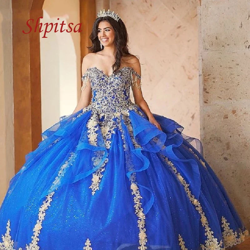 Blue And Yellow Quinceanera Dresses