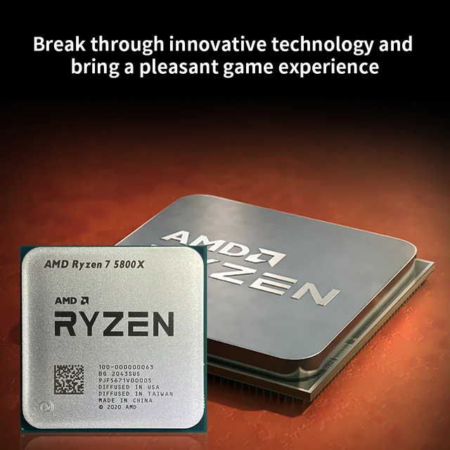 CPU Used AMD Ryzen 5800 R7 5800 GHz Eight Core Sixteen Thread 65W CPU ...