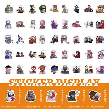 50/103Pcs Cartoon Anime Cool Game Countryhumans Stickers Kawaii Student ...