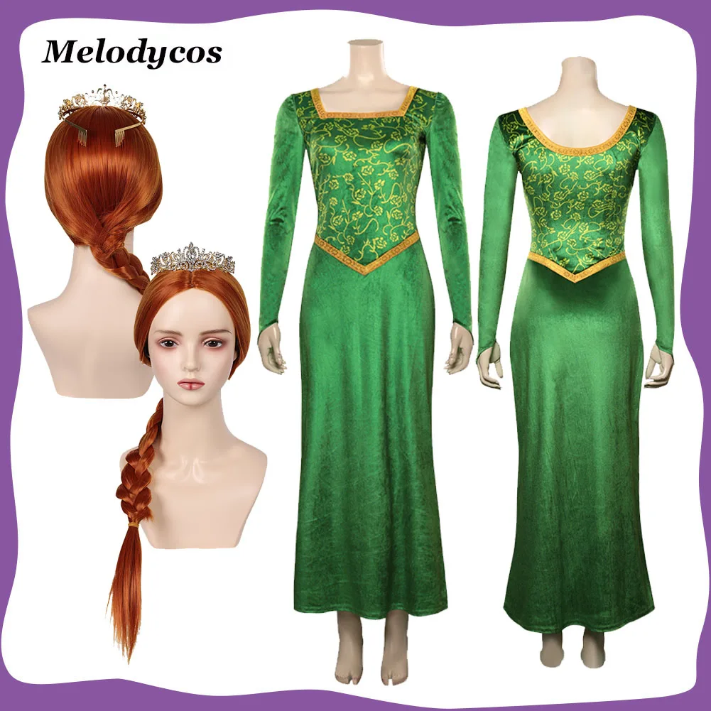 Princesa fiona cosplay traje fantasia anime disfarce adulto feminino ...