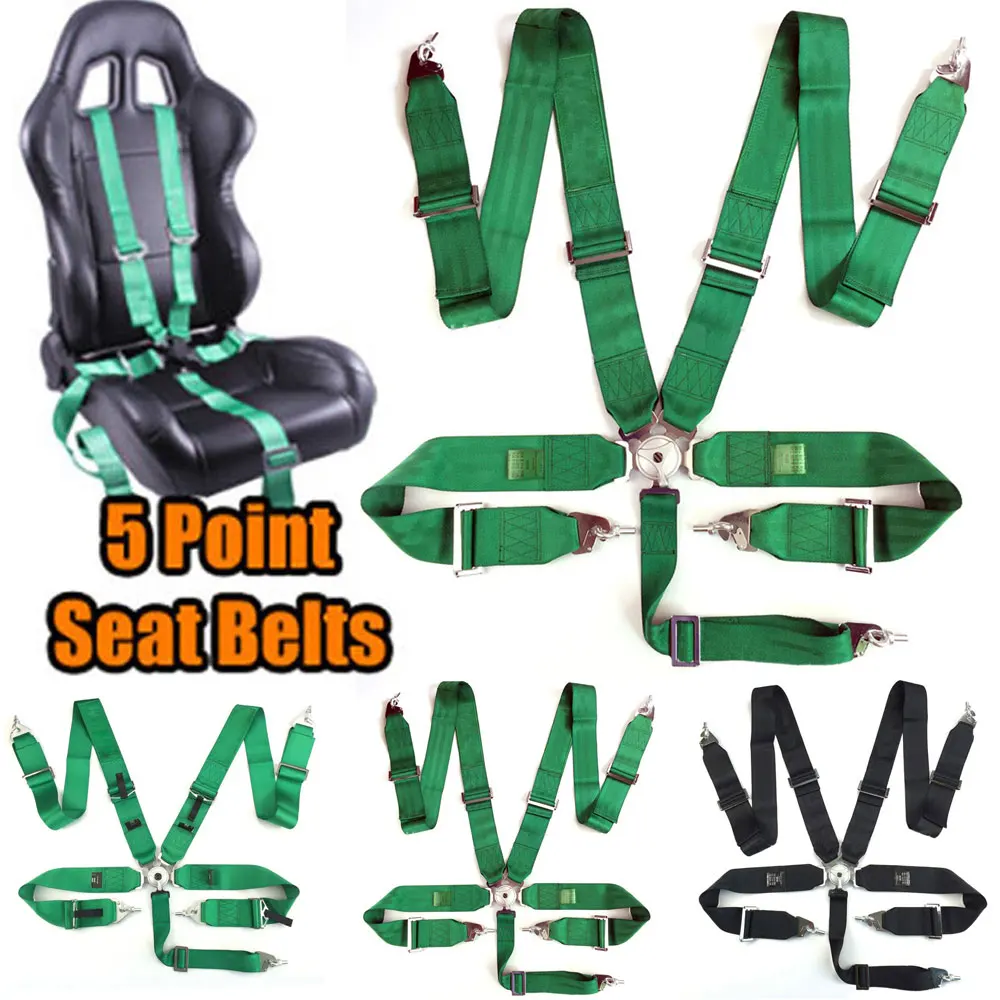 Universal-5-Point-Racing-Car-Seat-Belt-Harness-with-Camlock-Quick ...