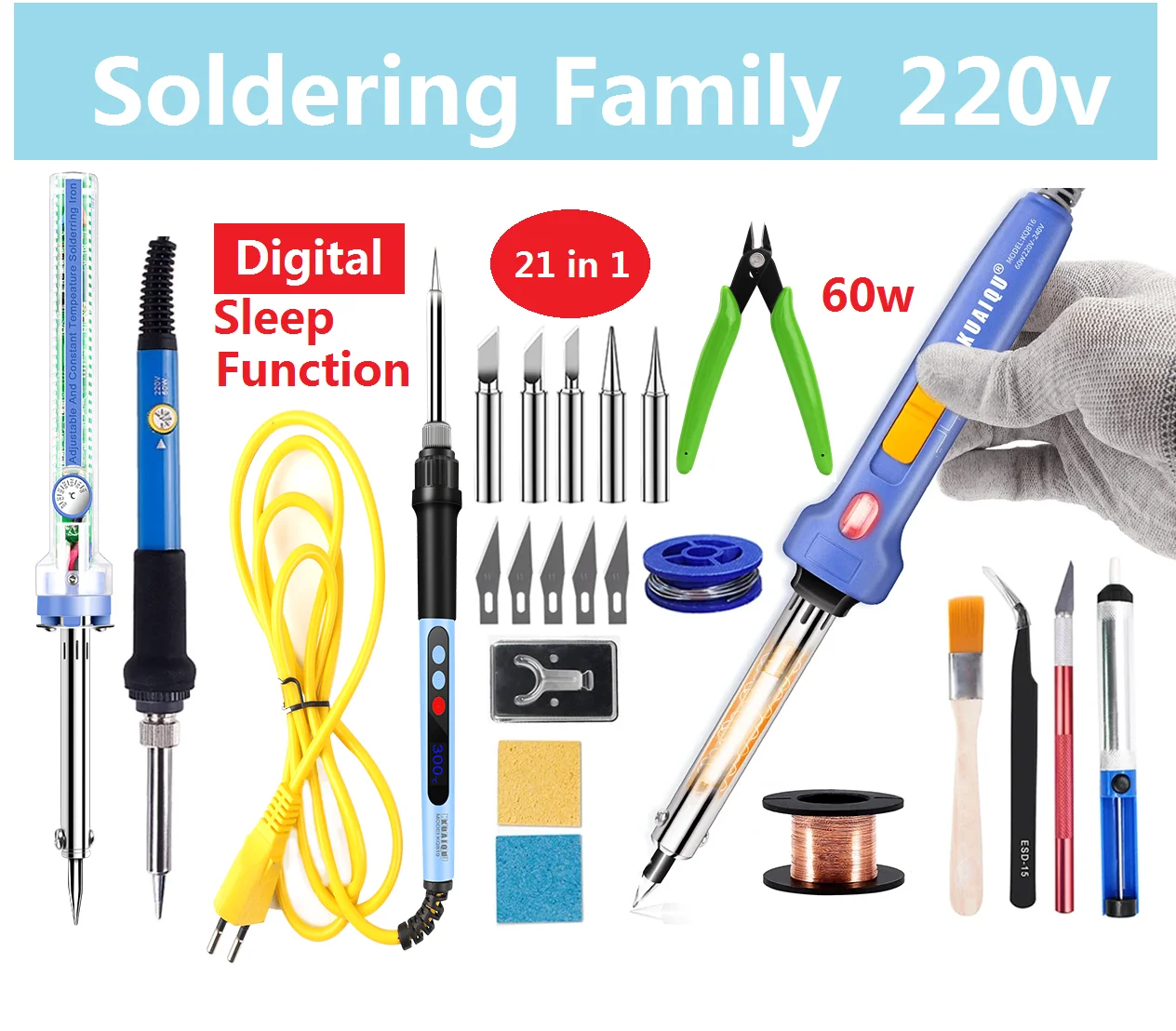 21-in-1-Solder-Set-220V-Adjustable-Temperature-Electronic-Solder-Iron ...