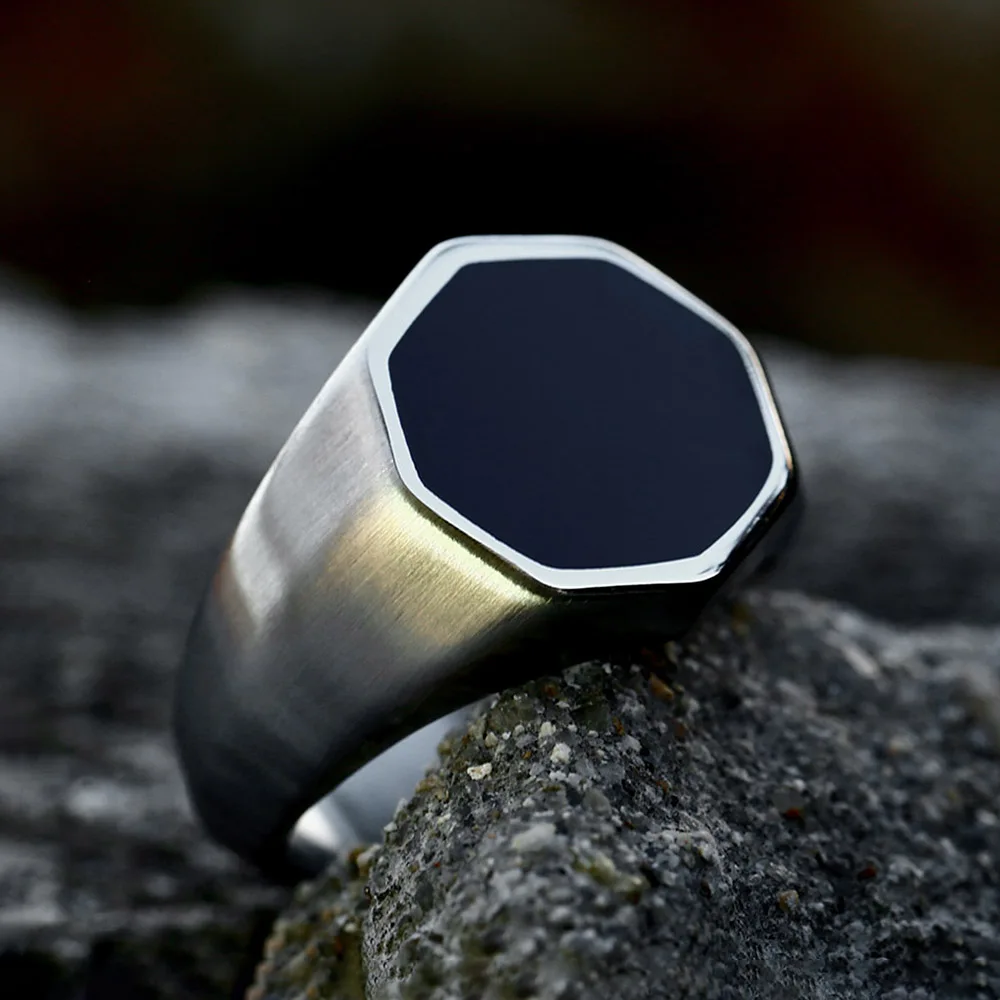 Vintage-316L-Stainless-Steel-Geometric-Rings-For-Men-Women-High ...