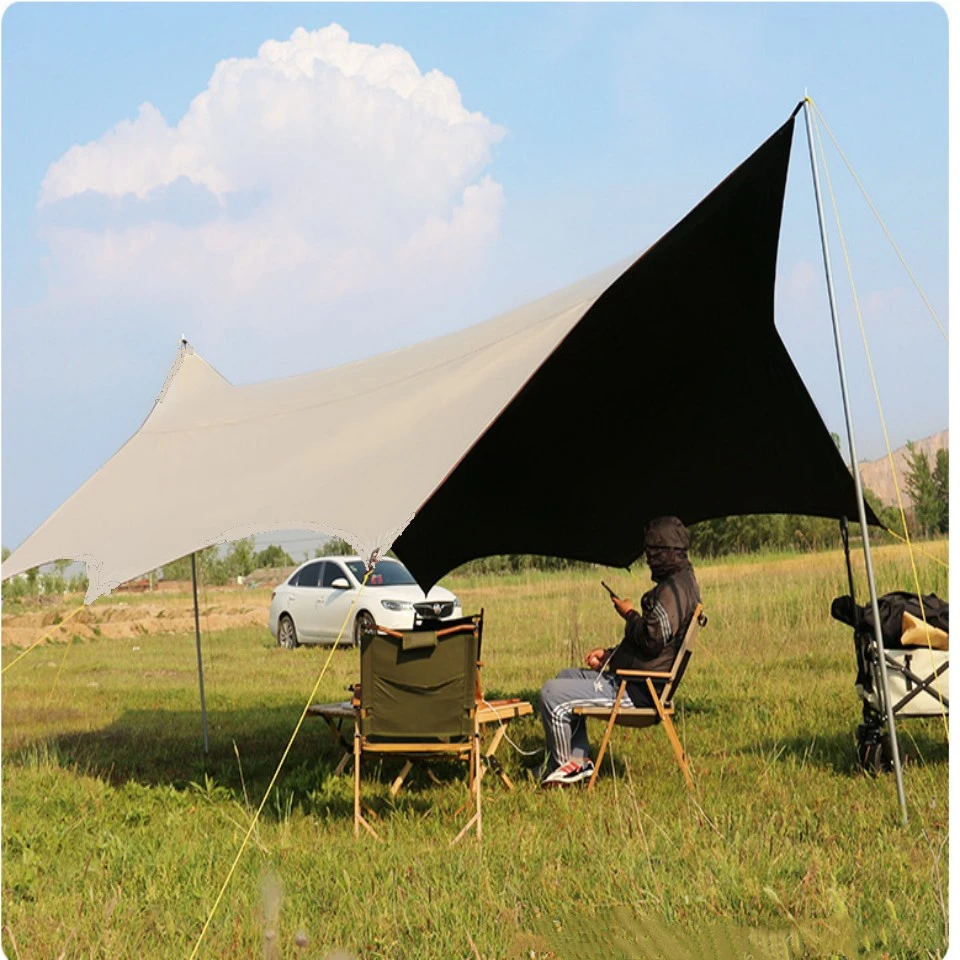 Black Coating Butterfly Sun Shade Canopy Outdoor Shelter Awning Hammock ...