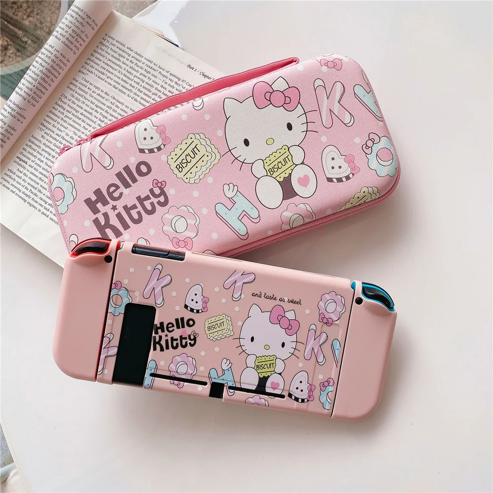 MINISO-Hello-Kitty-For-Switch-Case-Shell-Protective-Split-Housing-Box ...