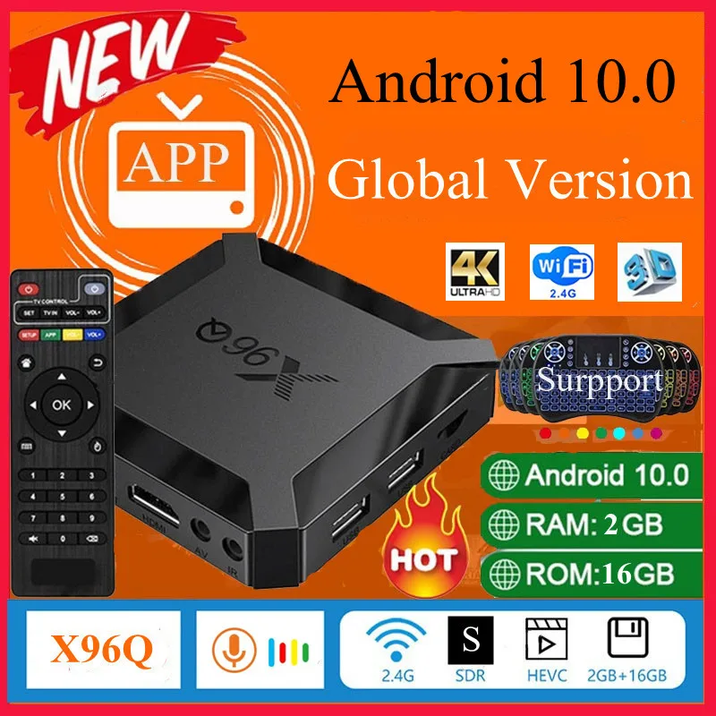 X96Q-Smart-TV-BOX-Android-10-2GB-16GB-Allwinner-H313-Quad-Core-4K-Media ...