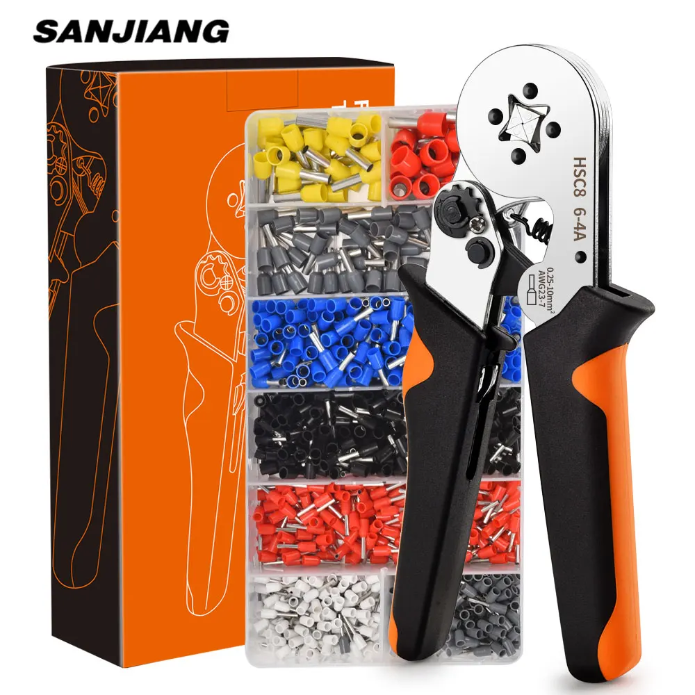 Tubular Press Clamp Crimping Pliers Electrical Terminals For Wires ...