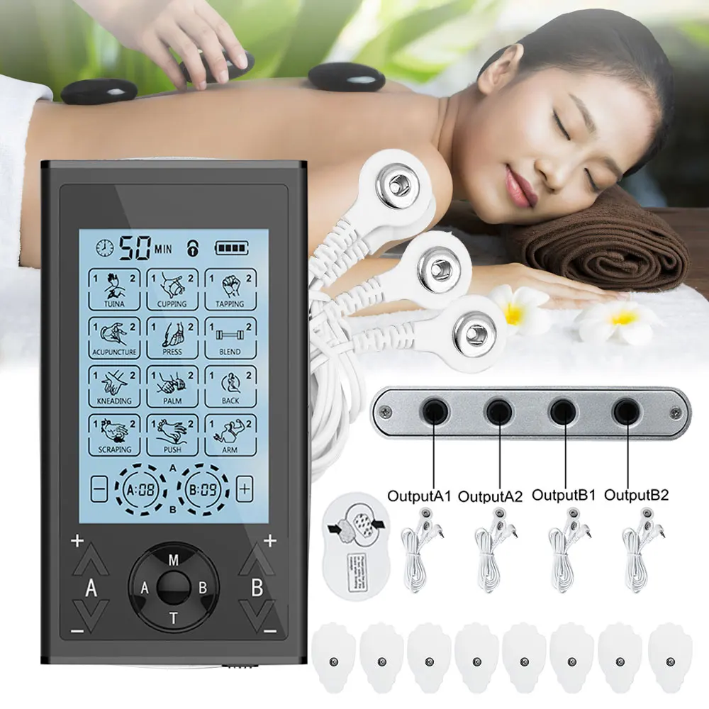 EMS-Electric-Muscle-Therapy-Stimulator-24-Modes-4-Output-Channel-Tens ...