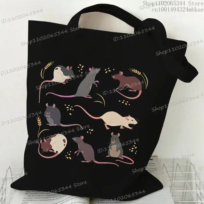 Rat Shoulder Bags Women Cartoon Animal Rat Collapsible Tote Bags ...