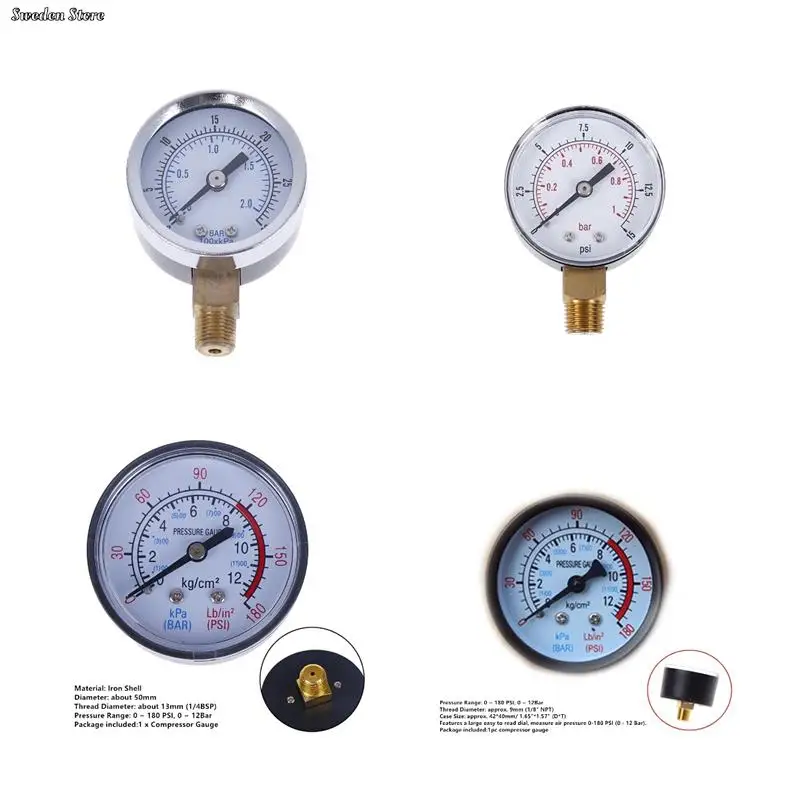 Pressure Gauge Low Pressure For Fuel Air Oil Gas Water Oil Gas ...