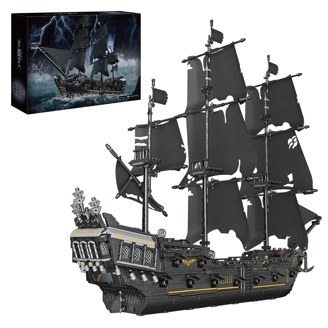 Large-Pirate-Ship-Model-DIY-Building-Blocks-Set-Small-Particle-Building ...