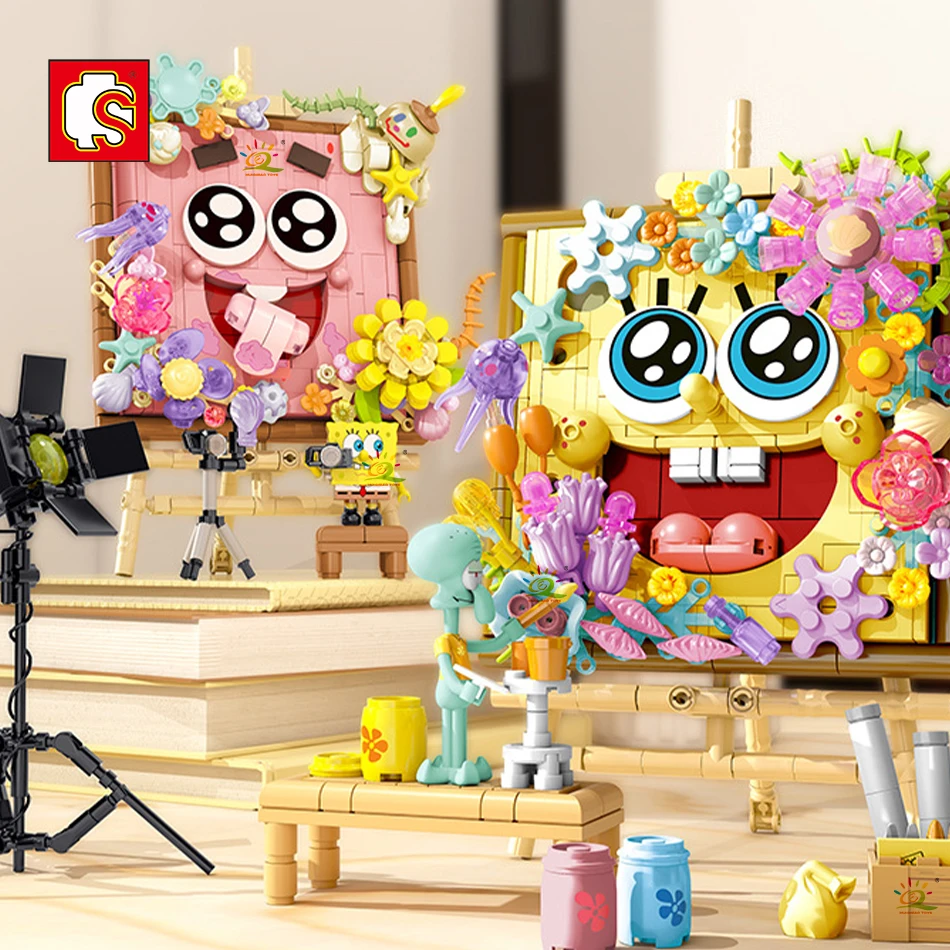 SEMBO-SpongeBob-Patrick-Star-Creative-Framing-Model-Building-Blocks ...