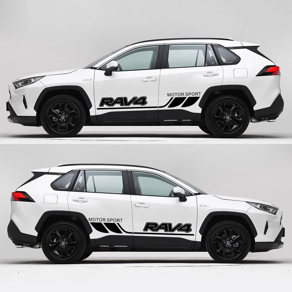 Pegatinas de coche a rayas de carreras para Toyota Rav4 SUV ...