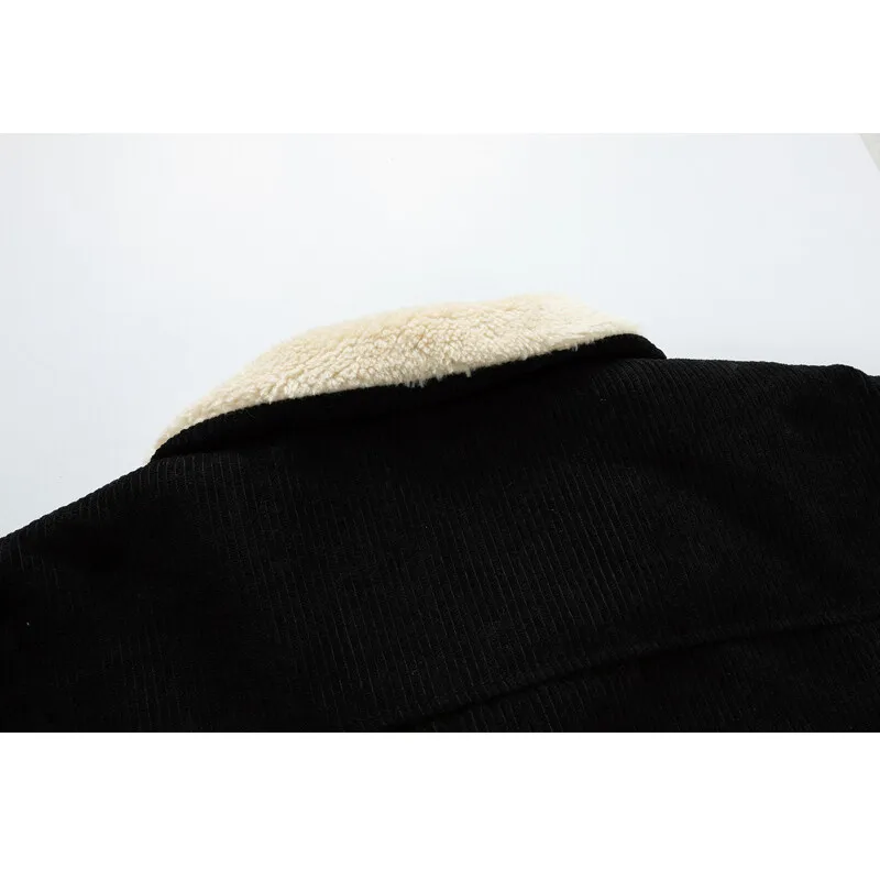 Men's Fashion Fleece Lined Warm Casual Lapel Jacket Coat