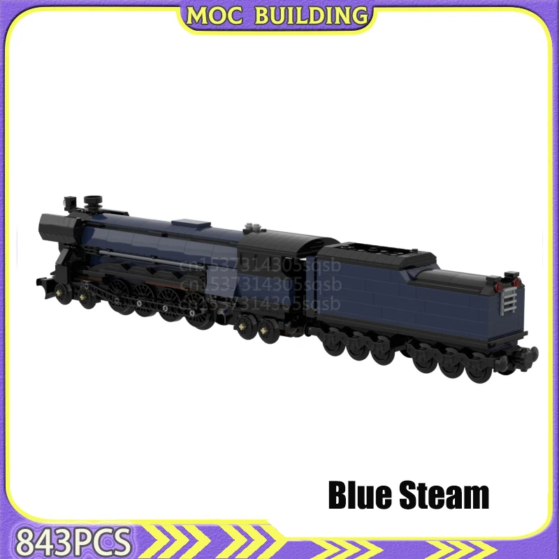 Steam Train Locomotive Display Model MOC Building Blocks DIY Assembly ...