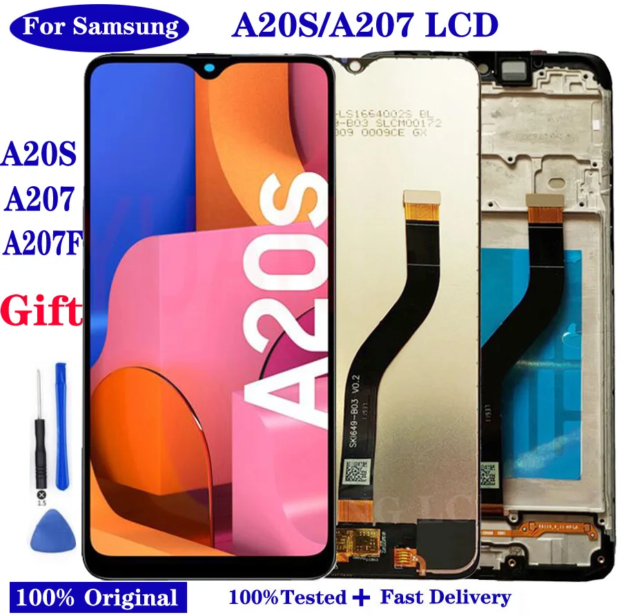 Pantalla táctil LCD Original de 6,5 pulgadas para SAMSUNG Galaxy A20s ...