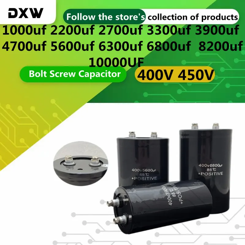 1pcs/Lot Bolt Screw Capacitor 1000UF 1800UF 2200UF 2700UF 3300UF 3900UF ...