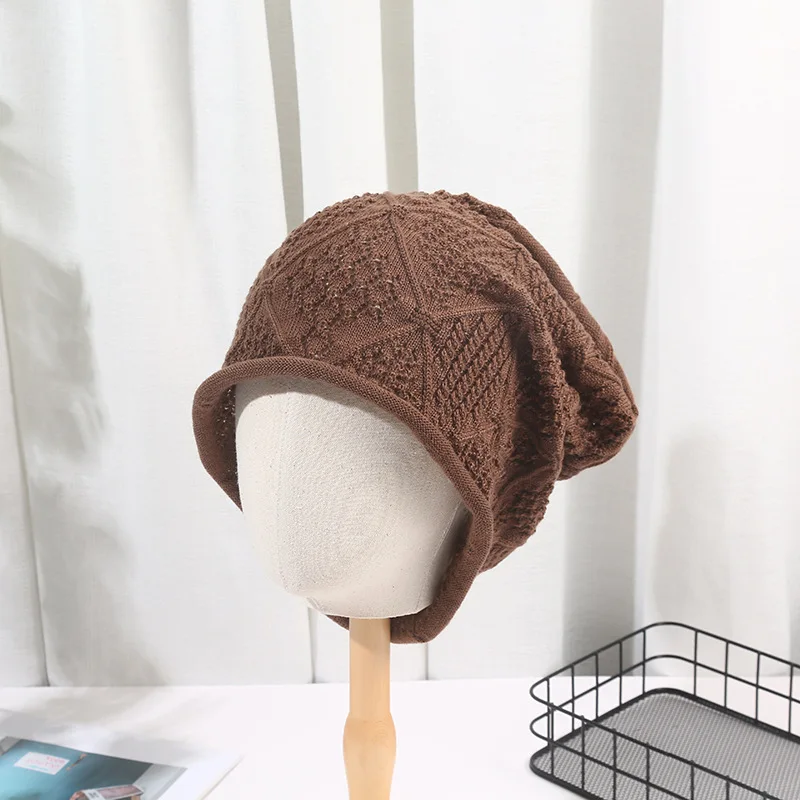 Japanese Style Lace Knit Slouchy Bucket Hat for Women Spring Summer ...