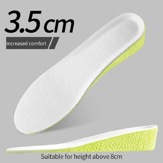 Invisible Height Increase Insoles Green Memory Foam Shoes Sole Pad Breathable Comfortable for ...