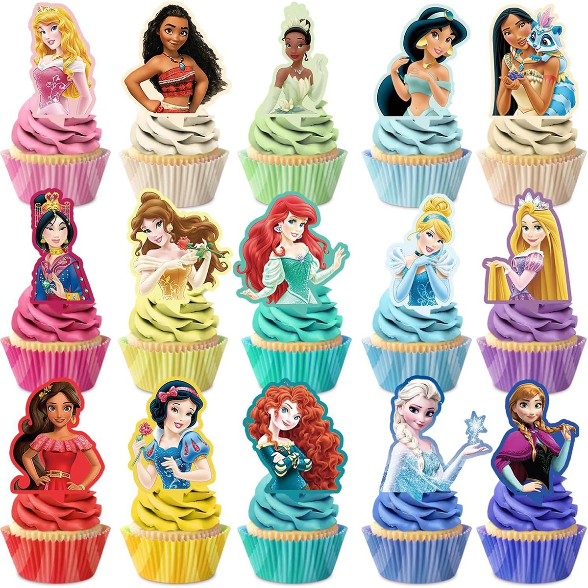 30-Stuks-Disney-Prinses-Taart-Toppers-Meisjes-Prinsessen-Verjaardag ...